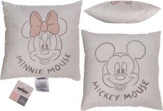 Out of the Blue Deko-Kissen,Disney,Minnie&Mickey 40 x 40 cm, Hülle: 100% Baumwolle, Füllung: 100% Polyester
