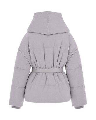 Patrizia Pepe Padded Shawl Collar Padded Jacket - Gray