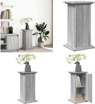 vidaXL Postament mit Stauraum Grau Sonoma 31x30x60 cm Holzwerkstoff - Vidaxl