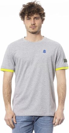 Invicta Double Logo Baumwoll-T-Shirt Kurzarm - - Tops - Herren - Grau - XL
