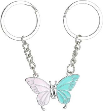 Generic Lot de 2 porte-cl&eacute;s damiti&eacute; en forme de papillon pour sac &agrave; main, a, A