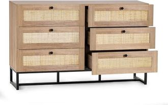 Julian Bowen Padstow Kommode mit 6 Schubladen, Eiche