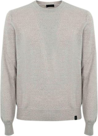 Fay Rundhalspullover - Grau