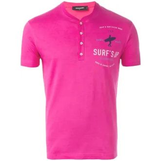 Dsquared2 L&auml;ssiges T-Shirt f&uuml;r M&auml;nner - - Tops - Herren - Rosa - S