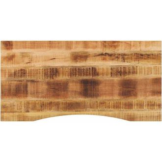 vidaXL Dessus de bureau avec courbe 110x50x2,5 cm manguier massif brut - Vidaxl