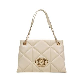 Love Moschino Handtasche aus Kunstleder mit Henkel - - Bags - Damen - Beige - ONE SIZE