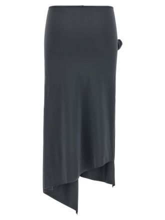Coperni Womens Gray Polyamide Midi Skirt