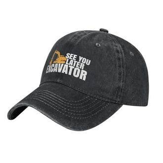 Generic &Agrave; Plus Tard, Excavatrice Homme Femme Trucker Caps Athl&eacute;tique Hip-Hop Cap sans D&eacute;formation Chapeau De Cowboy pour Golf Toutes Les Saisons Randonn&eacute;e