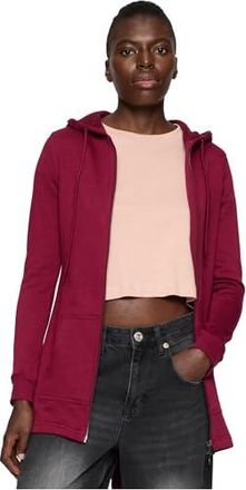 Urban Classics Ladies Sweat Parka Femme Sweat-shirt zippé à capuche bordeaux XL