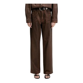 Gestuz Pantalon large - Femme - Pantalons - Brun - Taille: W26