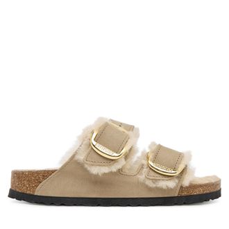 Birkenstock Pantoletten Birkenstock Arizona Big Buckle Shearling 1030384 Braun