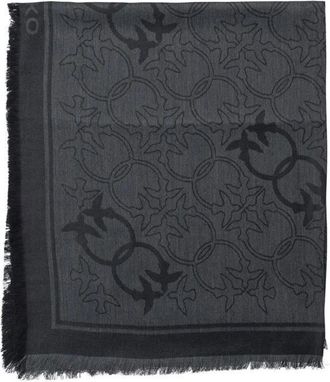 Pinko Pinko T&uuml;cher & Schals - Dark Grey Scarf With Intricate Pattern - Gr. unisize - in Grau - f&uuml;r Damen