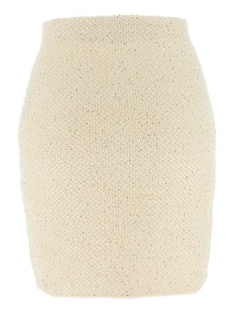 Self Portrait Womens Bicolor Cotton Long Skirt