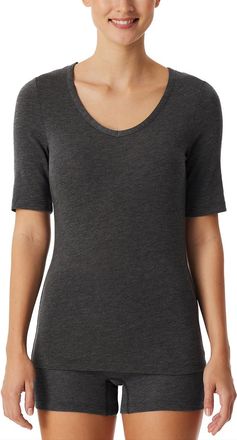 Schiesser Damen T-Shirt Kurzarm Unterhemd - Premium Warming