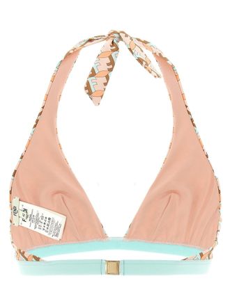 Fendi FF Waves Jacquard Bikini Top - Pink