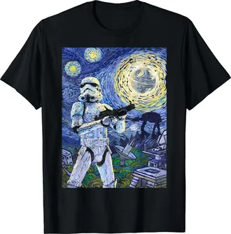 Star Wars Trooper Starry Night Painting T-Shirt