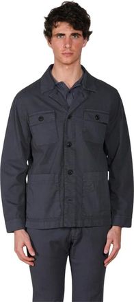 Mason's Homme, Vestes, Bleu, Taille: 3XL City Jacket Summer