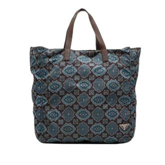 Prada Pre-owned Vintage Nylon Tote Bag - - Pre-owned - Damen - Blau - ONE SIZE