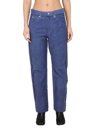 Maison Margiela Distressed Cotton Jeans - Blue
