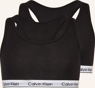 Calvin Klein 2er-Pack Bustiers Icon Cotton Stretch schwarz