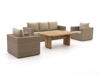 Intenso Furniture Intenso Carpino/ROUGH-L Gartentisch Lounge-Set 4-teilig