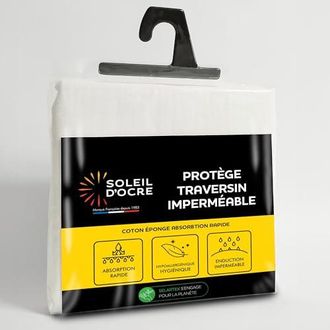 Soleil d'Ocre Schwamm Kissenbezug, Wei&szlig;, 45x90 cm