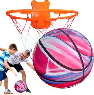 Generic Leiser Basketball, Basketball leise | Basketball aus leichtem Schaumstoff | Leiser Basketball mit Reifen, Schaumstoff-Basketball f&uuml;r leises Dribbeln u