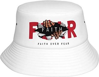 Generic Mode Chapeau de Soleil La Foi plutôt Que la Peur Chapeaux de Soleil de Plage Casual Bonnet de Soleil pour Hommes Outdoor Vacances