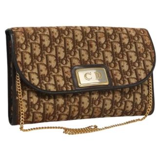 Dior Sac bandouli&egrave;re Vintage Trotter en toile Pre-owned - Femme - Pre-owned - Brun - Taille: ONE Size