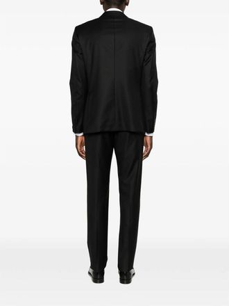 Tagliatore Two-Piece Tailored Virgin Wool Suit - Black
