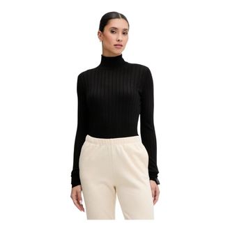 Colmar Pull col roul&eacute; c&ocirc;tel&eacute; - Femme - Sport - Noir - Taille: 42 FR