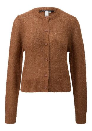 QS by s.Oliver Cardigan Strickjacke Strickjacke in Boucl&eacute;-Optik