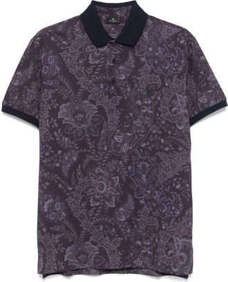 Etro Poloshirt mit Blumen-Paisleymuster - Violett