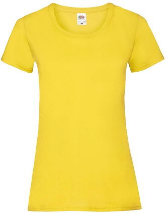 Fruit Of The Loom ShirtInStyle Lady-Shirt Basic Uni div. Farben XS-XXL, Farbe:gelb, Gr&ouml;&szlig;e:2XL
