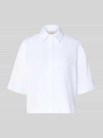 Milano Boxy Fit Bluse mit verdeckter Knopfleiste