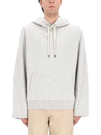 Lanvin Logo Cotton Blend Sweatshirt - Gray