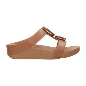 FitFlop Femme, Chaussures, Brun, Taille: 38 EU Fino Marbled-Stone H-Bar Slides