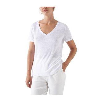Salsa Leinen T-Shirt - - Tops - Damen - Wei&szlig; - S