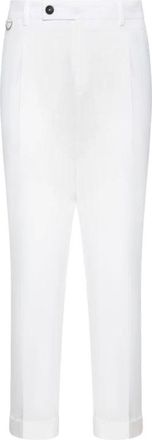 low brand Homme, Pantalons, Blanc, Taille: W31 Riviera Pleated Pantalons