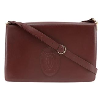 Cartier Pre-owned Cuir sacs-ports-paule - Femme - Pre-owned - Brun - Taille: ONE Size