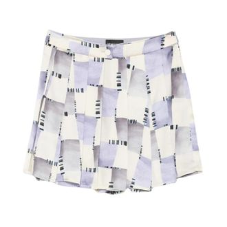 Emporio Armani Culottes aus Satin mit Karomuster - - Skirts - Damen - Mehrfarbig - M