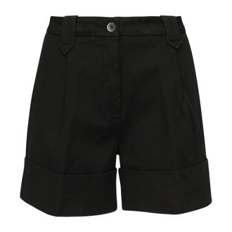 Fay Schwarze Bermuda-Shorts mit Metall-Details - - Shorts - Damen - Schwarzk - W26