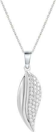 Zeeme Silber Halskette Silber 925 rhodiniert mit Zirkonia wei&szlig;