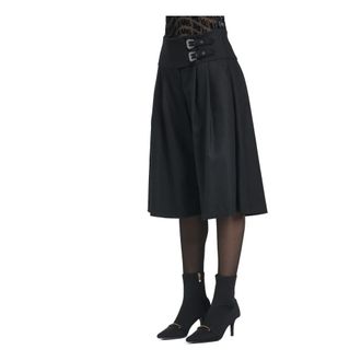 Versace Jeans Couture Schwarze Bermuda mit Barockdesign - - Shorts - Damen - Schwarzk - XS