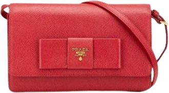 Prada Portefeuille bandouli&egrave;re Pre-owned - Femme - Pre-owned - Rouge - Taille: ONE Size