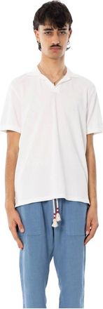 MC2 Saint Barth Homme, Tops, Blanc, Taille: 2XL Charles Stretch Piquet Polo