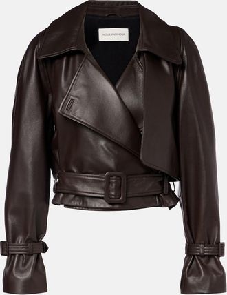 Nour Hammour Veste courte Hatti en cuir