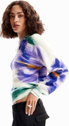 Desigual Pullover_ebro Sweat-Shirt, Blanc, XL Femme