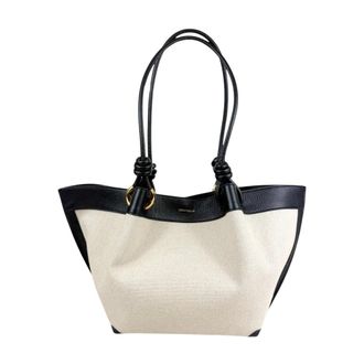 Coccinelle Femme, Sacs, Blanc, Taille: ONE Size Finn Canvas Shoulder Bag