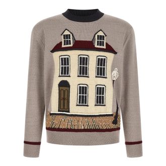 Junya Watanabe Jacquard Rundhals-Pullover - - Knitwear - Herren - Mehrfarbig - XL